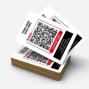 Youtube Business Card, Logo QR Code Design, Subscribe Cards, Like Cards ...