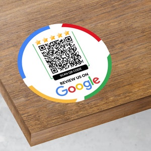 Google Review Stickers, QR Code Stickers, Custom Stickers, Printed ...