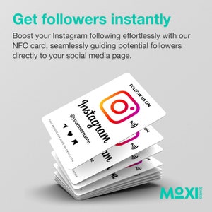 Custom NFC Instagram Cards, QR Code Instagram Business Card, PVC ...