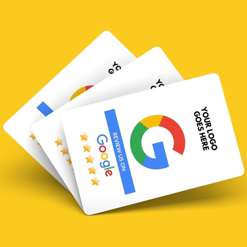 Business Cards With Google Review Rating QR Code, Custom Business Card ...