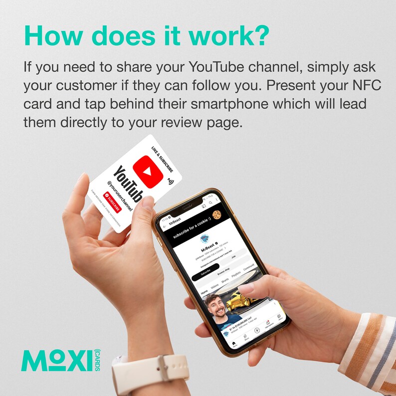 Youtube Custom NFC Cards, Tap Review Card, Increase Reviews ...