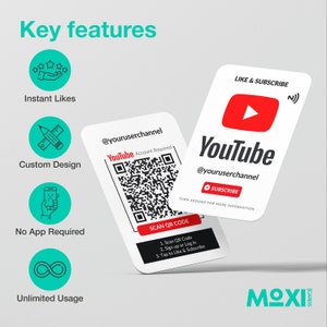 Youtube Custom NFC Cards, Tap Review Card, Increase Reviews ...
