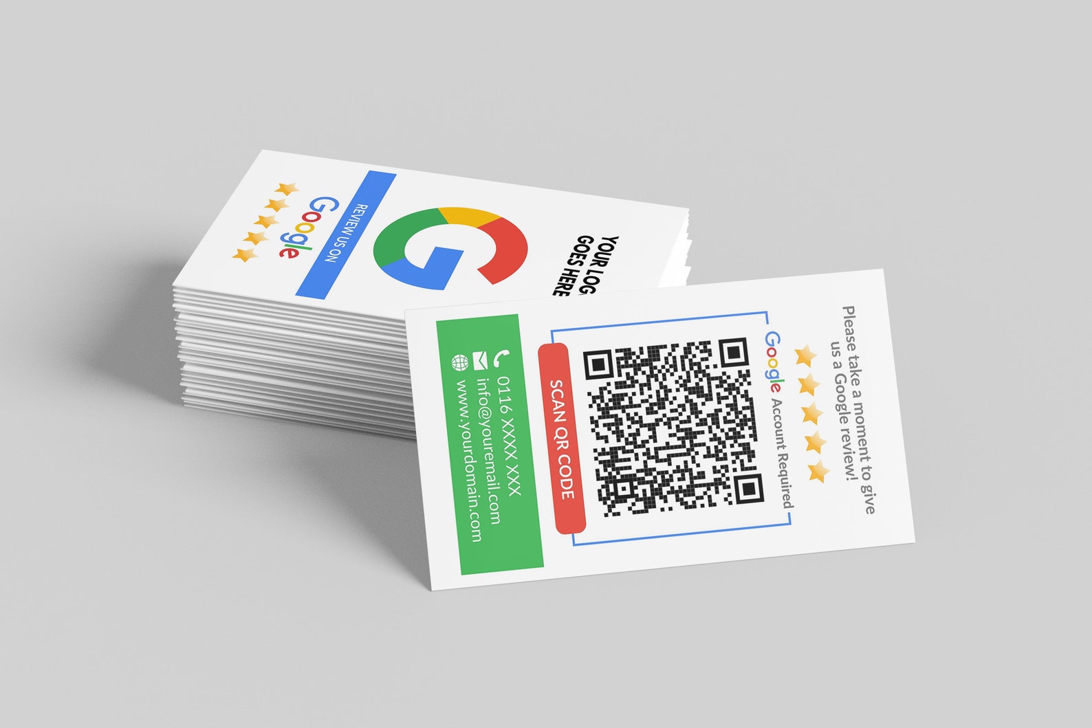 QR Code Google Review Cards, Feedback Cards, Custom Business Card ...