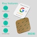 White Google Review NFC Plate Stand, Table Plate, Boost Your Google ...