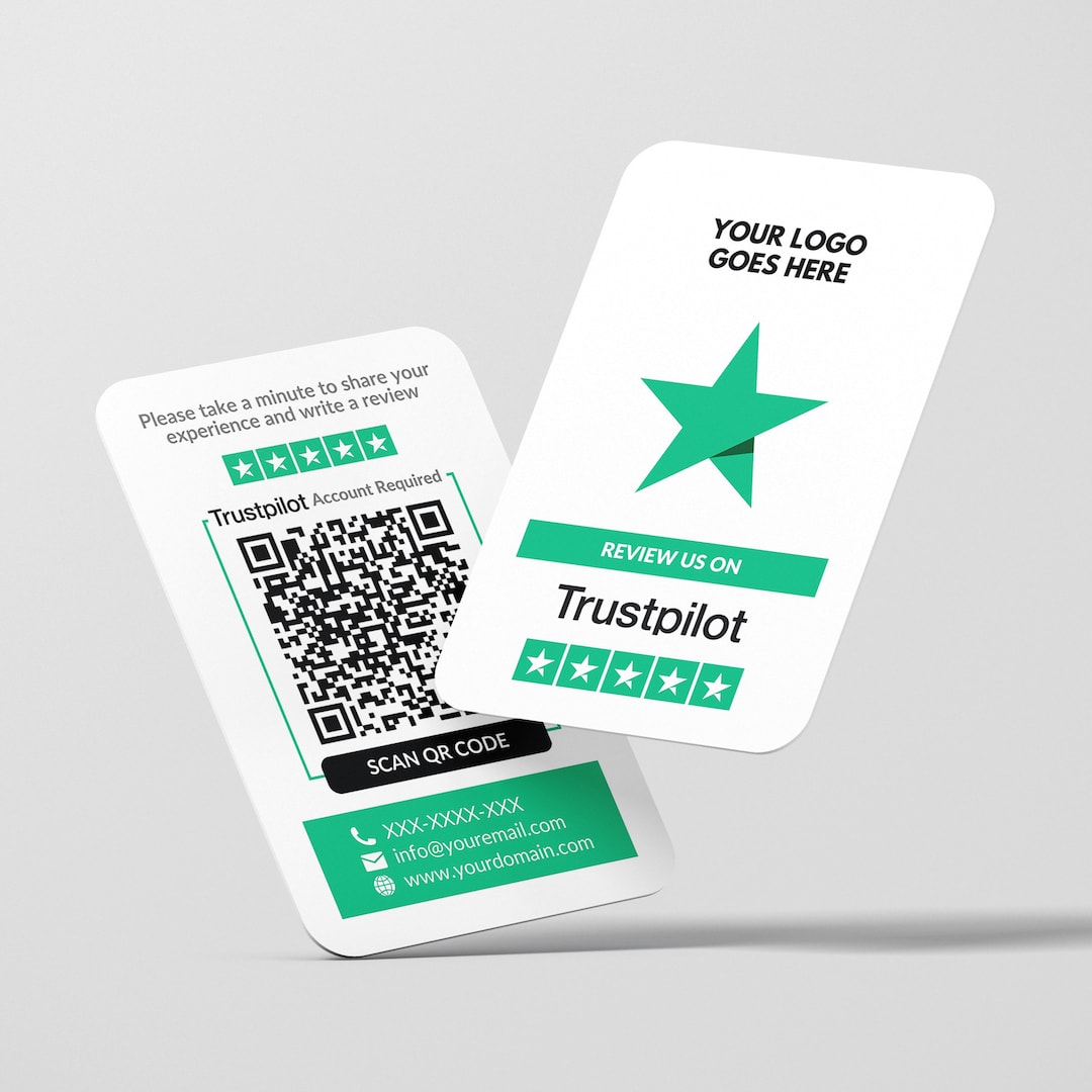 Business Card Trustpilot Review, Logo QR Code Design, Custom Business ...