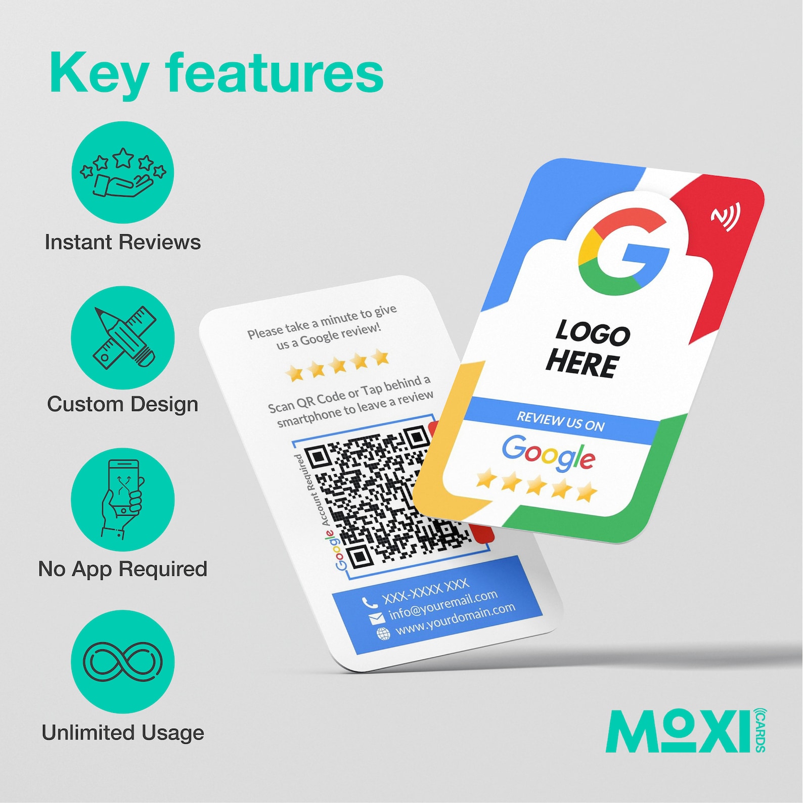 NFC Card Google Review Cards, Personalised Design, Tap Review Card ...