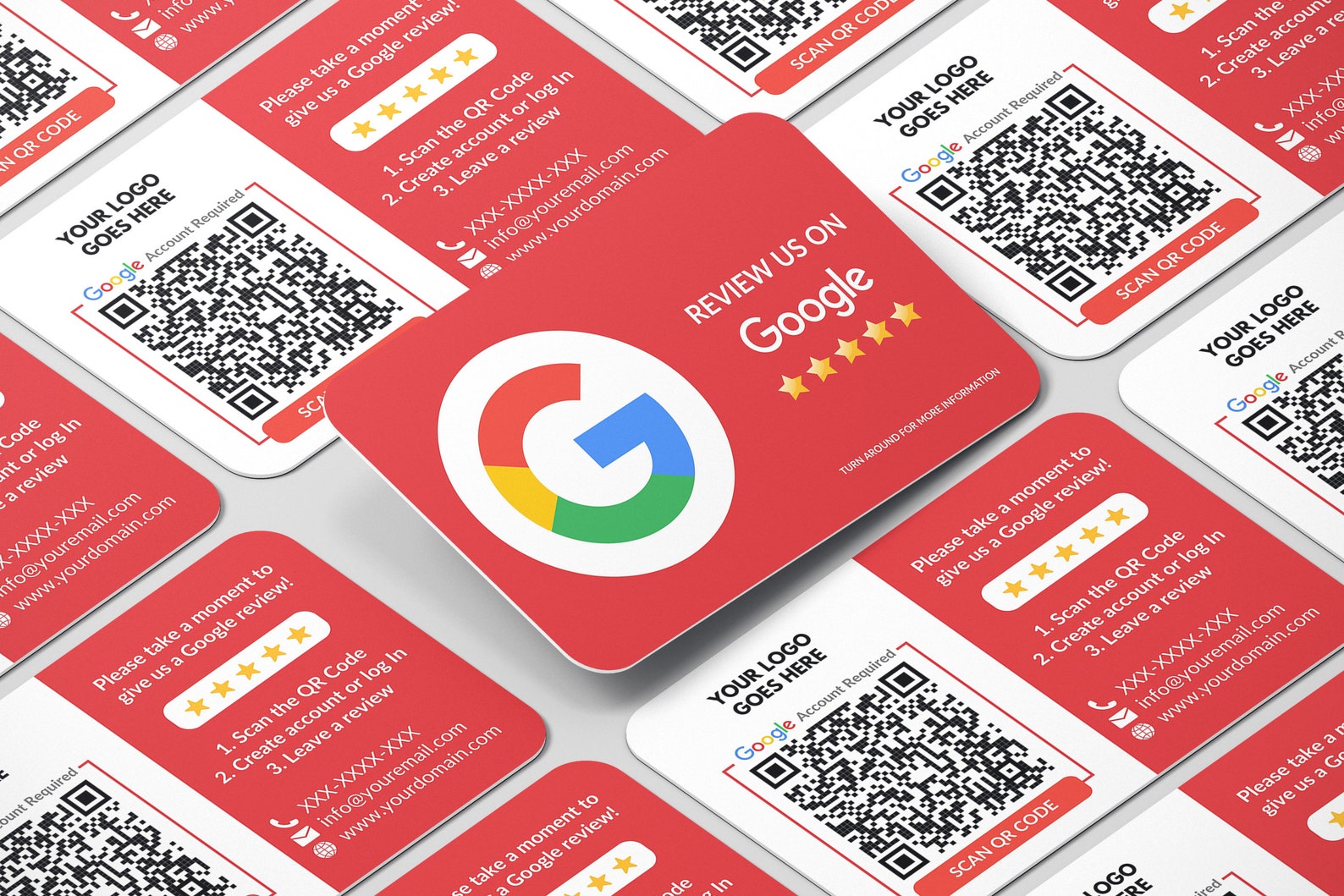 Business Card Google Review, Logo QR Code Design, Custom Business Card ...