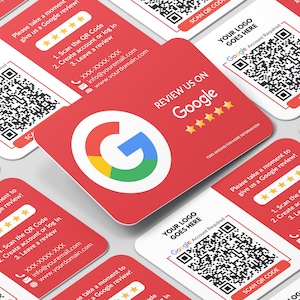 Business Card Google Review, Logo QR Code Design, Custom Business Card ...