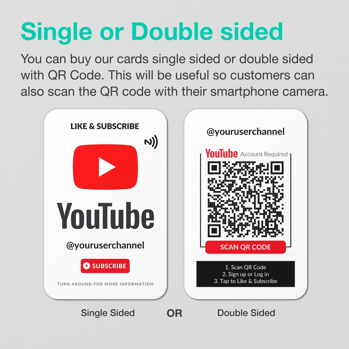 Youtube Custom NFC Cards, Tap Review Card, Increase Reviews ...