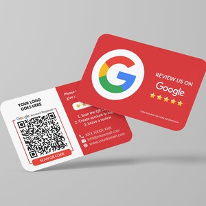 Business Card Google Review, Logo QR Code Design, Custom Business Card ...