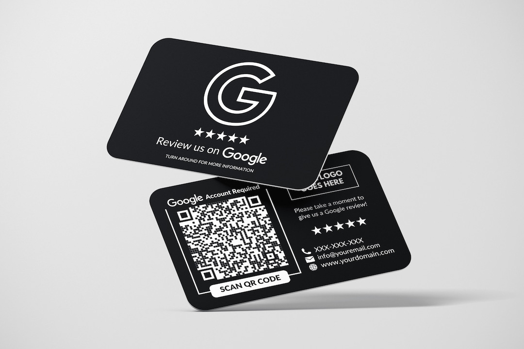 Business Card Google Review, Logo QR Code Design, Custom Business Card ...