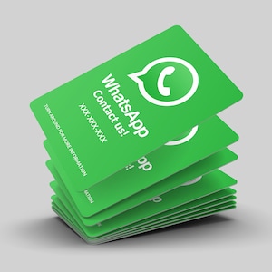 Whatsapp QR Code Business Card, Whatsapp Message, Custom Business Card ...