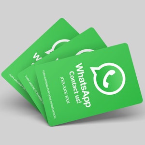 Whatsapp QR Code Business Card, Whatsapp Message, Custom Business Card ...