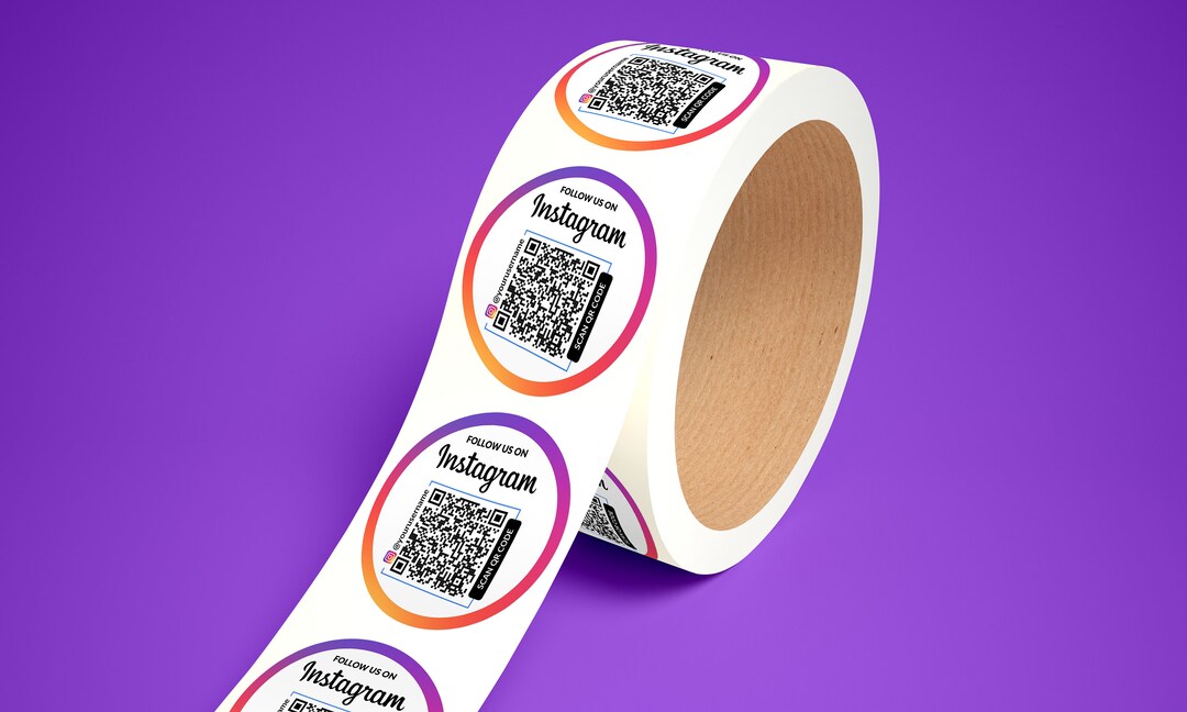 Stickers Sheet, Instagram QR Code Stickers, Custom Stickers, Printed ...