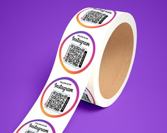 Qr Code Sticker Rolls - Etsy