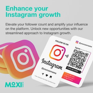 Custom NFC Instagram Cards, QR Code Instagram Business Card, PVC ...