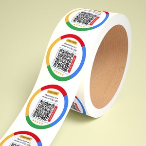 Sticker Rolls, Google Review QR Code Stickers, Custom Stickers, Printed ...