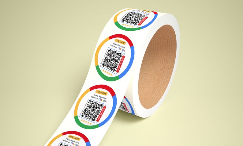 Sticker Rolls, Google Review QR Code Stickers, Custom Stickers, Printed ...