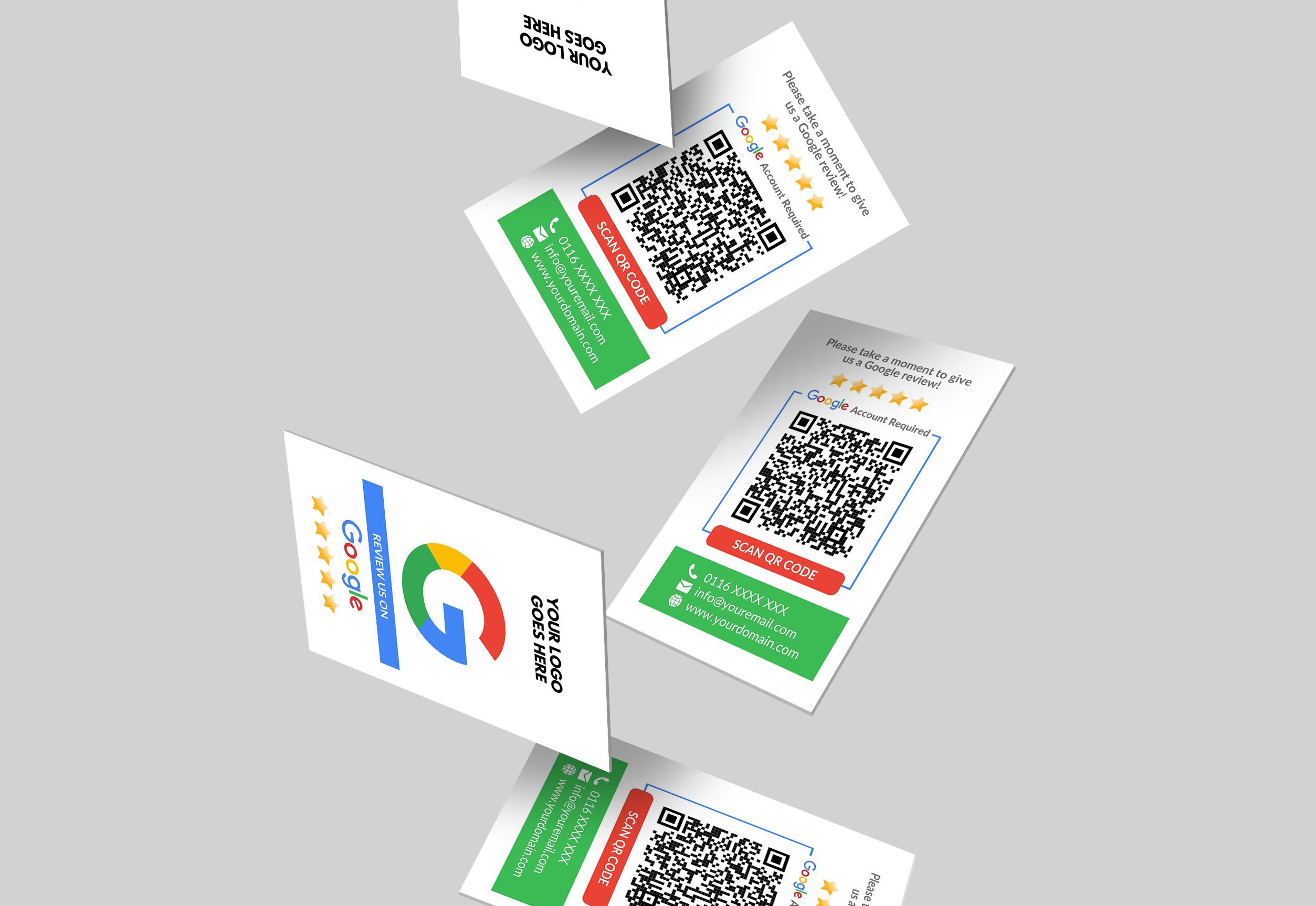 QR Code Google Review Cards, Feedback Cards, Custom Business Card ...