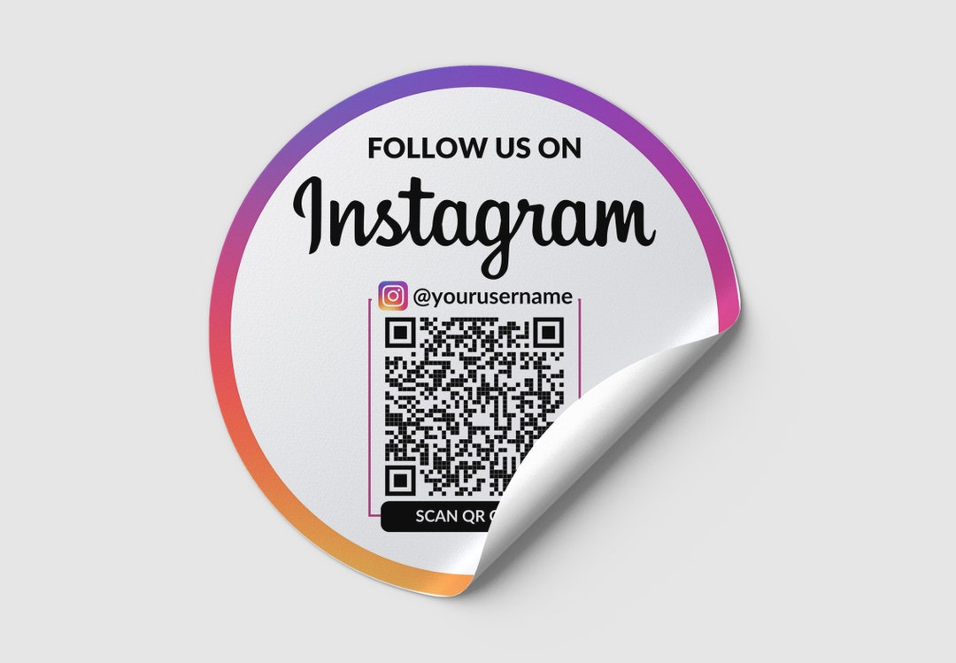 QR Code Window Stickers, Instagram QR Code Stickers, Custom Stickers ...