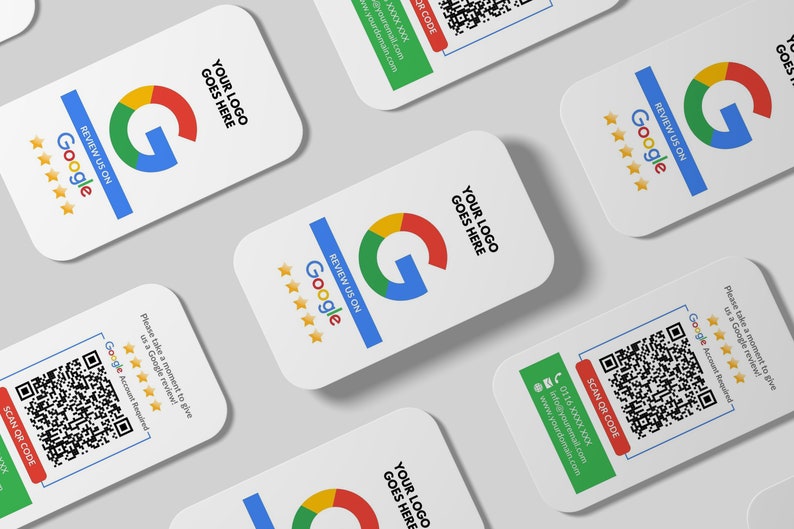 QR Code Google Review Cards, Feedback Cards, Custom Business Card ...