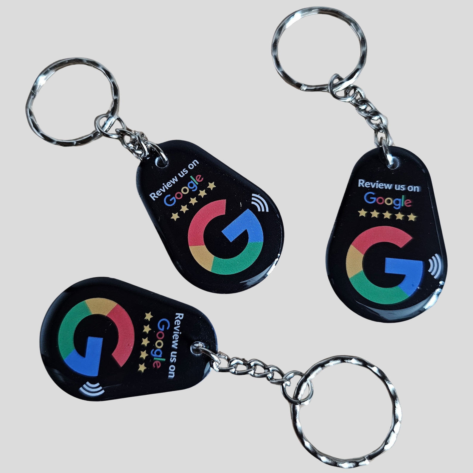 Black Google Review NFC Key Ring, Key Chain, Boost Your Google Reviews ...