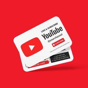 Youtube Business Card, Logo QR Code Design, Subscribe Cards, Like Cards ...