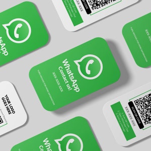 Whatsapp QR Code Business Card, Whatsapp Message, Custom Business Card ...