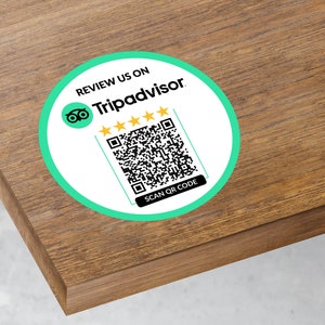 Tripadvisor Window Stickers, QR Code Stickers, Custom Stickers, Printed ...