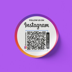Stickers Sheet, Instagram QR Code Stickers, Custom Stickers, Printed ...