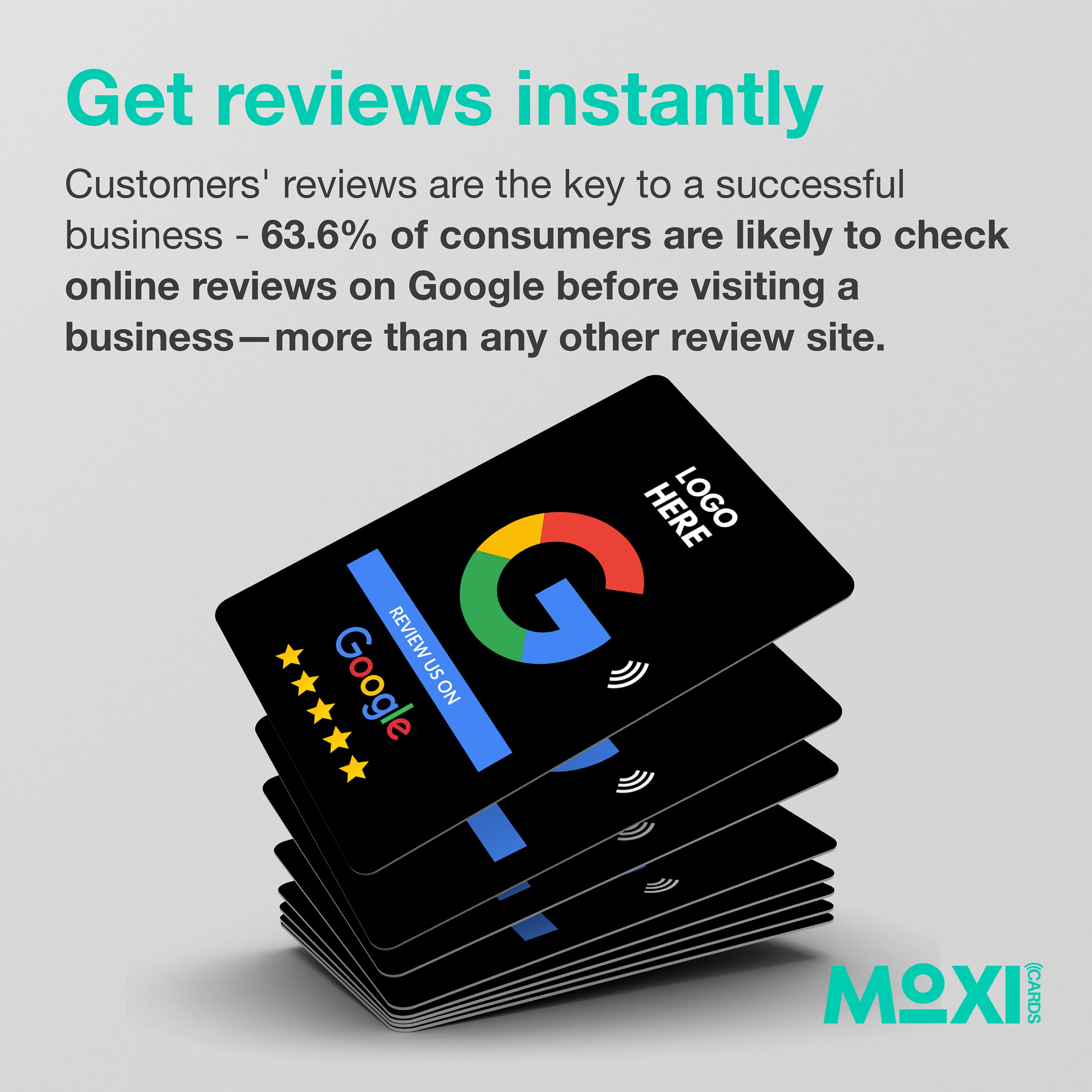 NFC Card Google Review Cards, Custom Design, Tap Review Card, Increase ...