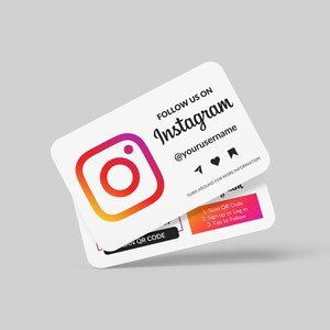 Instagram Business Card, QR Code Followers, Insta QR Cards, Custom ...