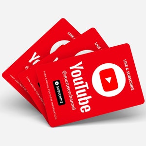 Youtube Business Card, Logo QR Code Design, Subscribe Cards, Like Cards ...