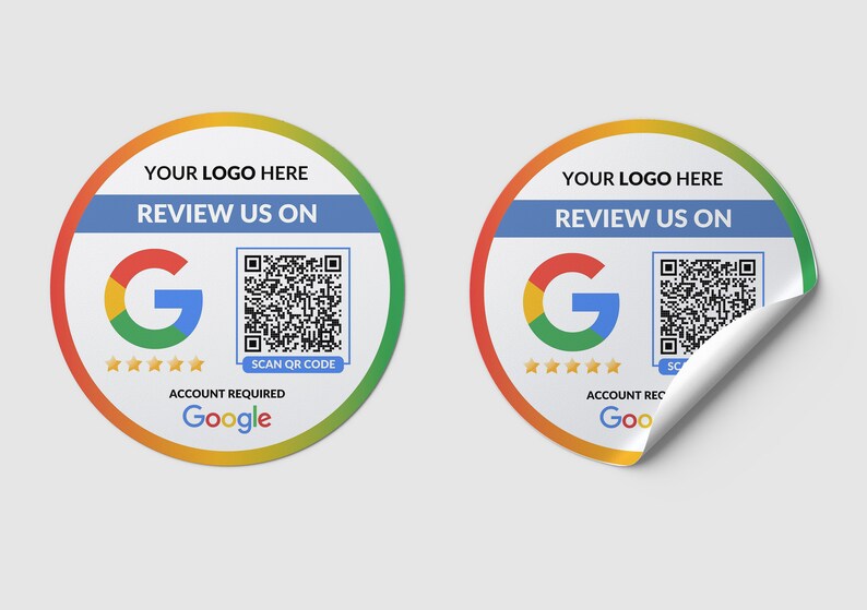 Window Stickers Google Review QR Code Stickers Custom - Etsy