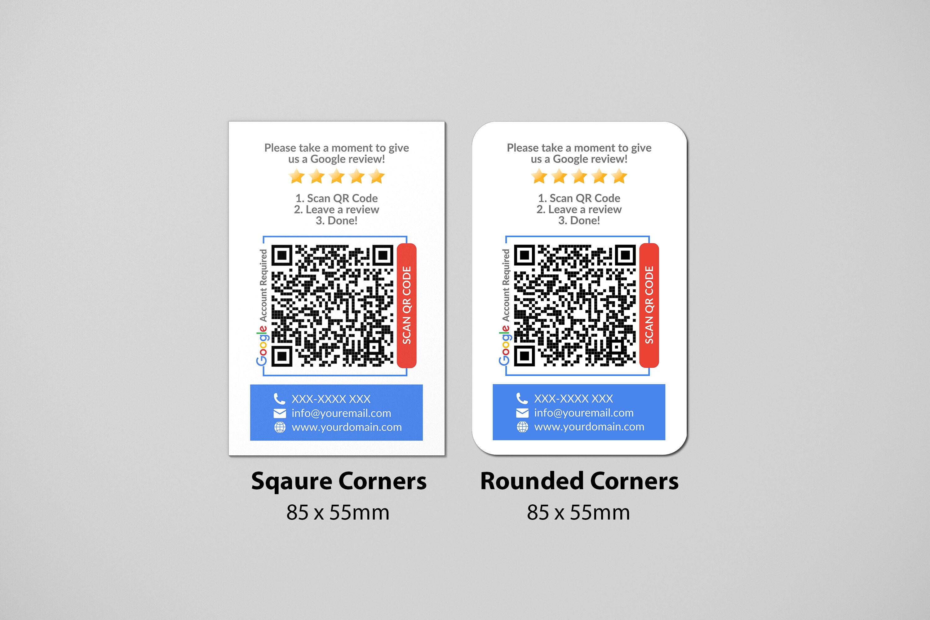 Business Card QR Code Google Review Feedback Cards Custom - Etsy UK