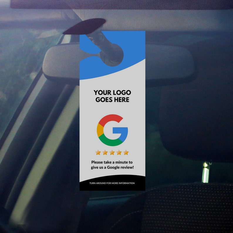 Google Review QR Code Hanger, Car Mirror Hanger, Rate Us on Google ...