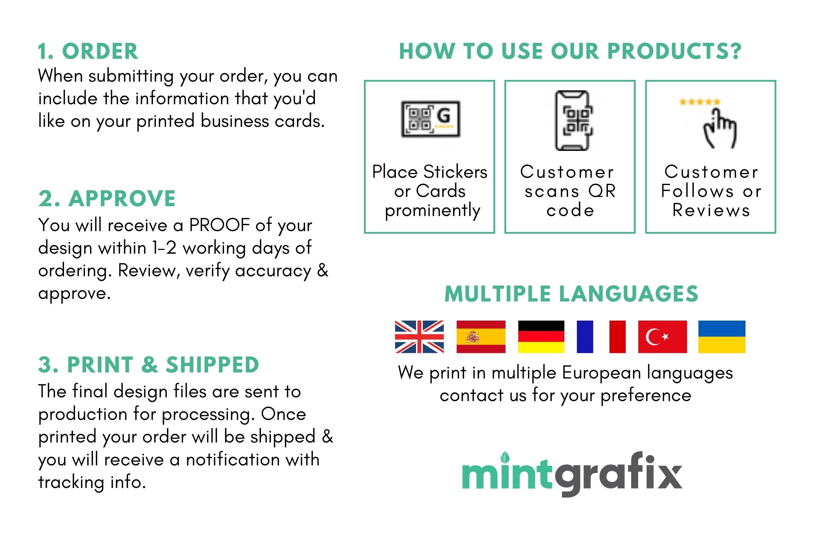 Google Review Stickers, QR Code Stickers, Custom Stickers, Printed ...