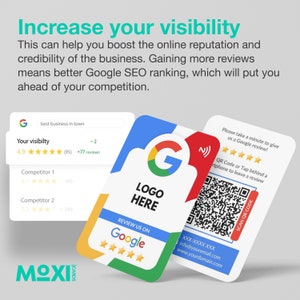 NFC Card Google Review Cards, Personalised Design, Tap Review Card ...