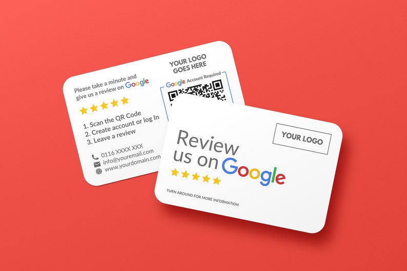 Business Card Google Review, Logo QR Code Design, Custom Business Card ...