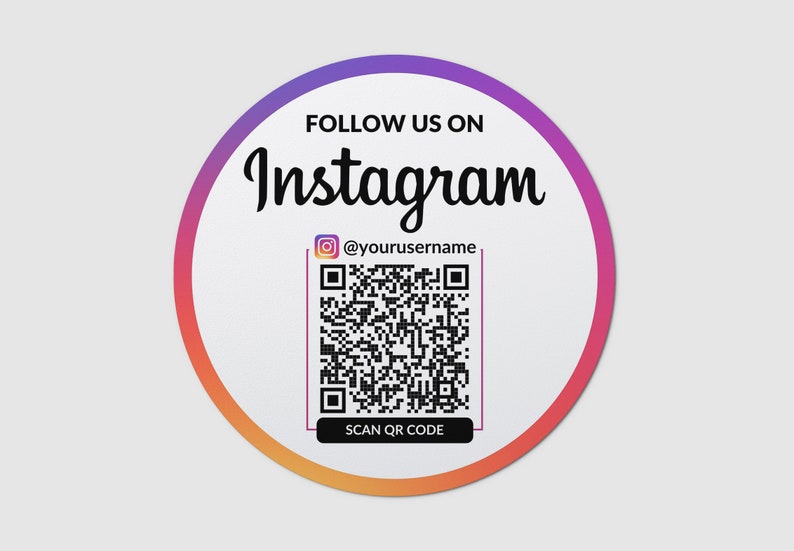 QR Code Window Stickers Instagram QR Code Stickers Custom - Etsy