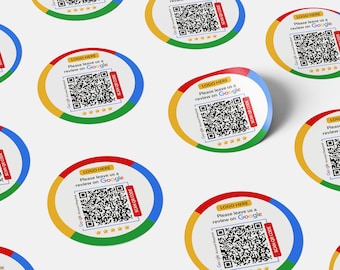 QR Code Map Stickers, Social Media Stickers, Google Shop Review ...