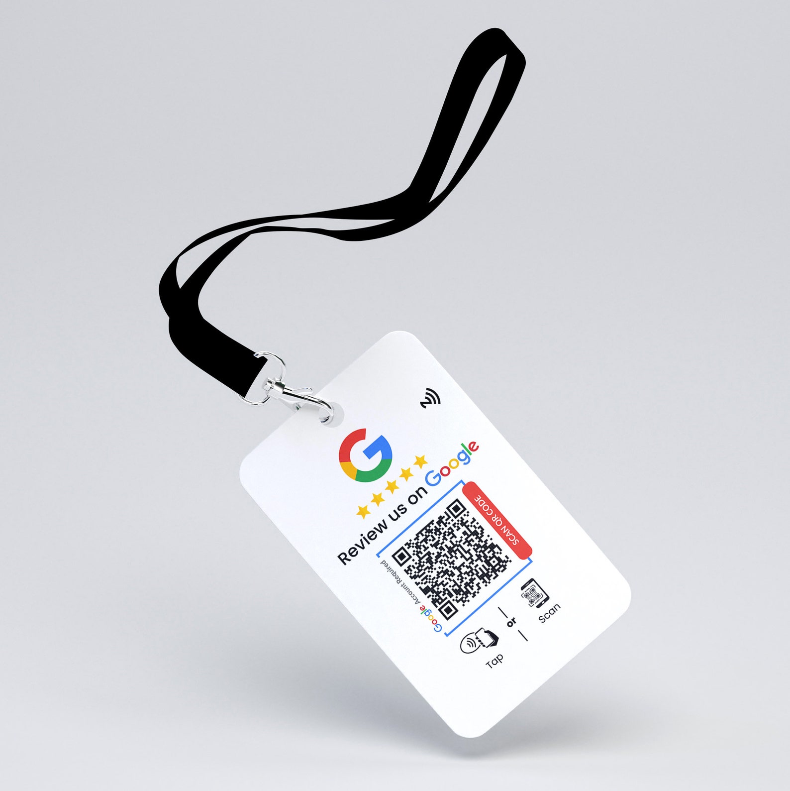 Lanyard NFC Review Cards, Custom ID Card, Google Review, PVC Feedback ...