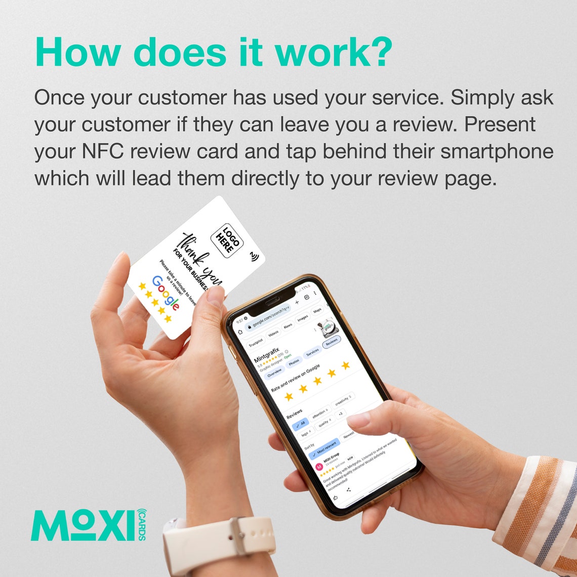 NFC Google Review Card Single Sided Card PVC Feedback Cards - Etsy