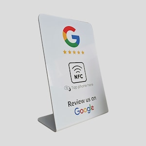 Google Review NFC Table Stand, Table Stand, Boost Your Google Reviews ...