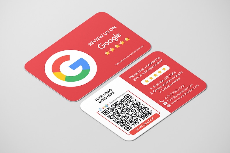 Business Card Google Review, Logo QR Code Design, Custom Business Card ...