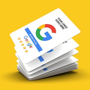 Business Cards With Google Review Rating QR Code, Custom Business Card ...