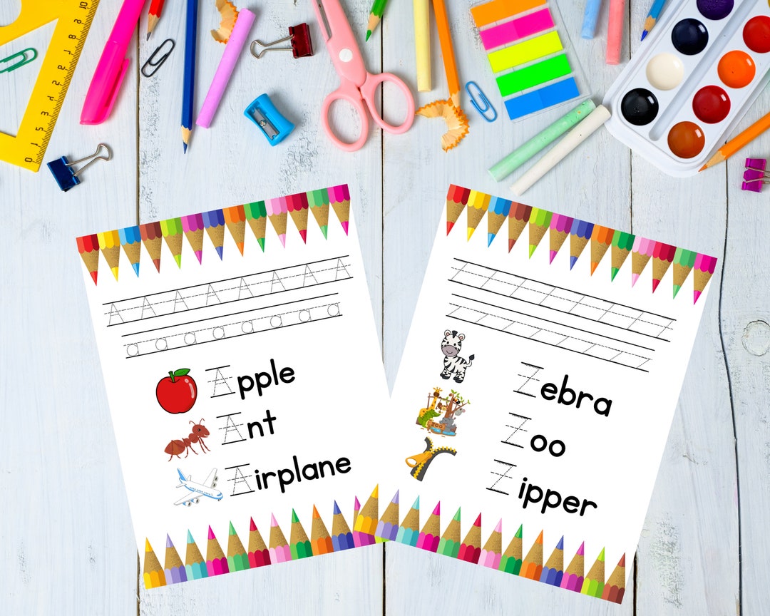 Alphabet Letter Tracing Printable Worksheet for Kids - All 26 Letters ...