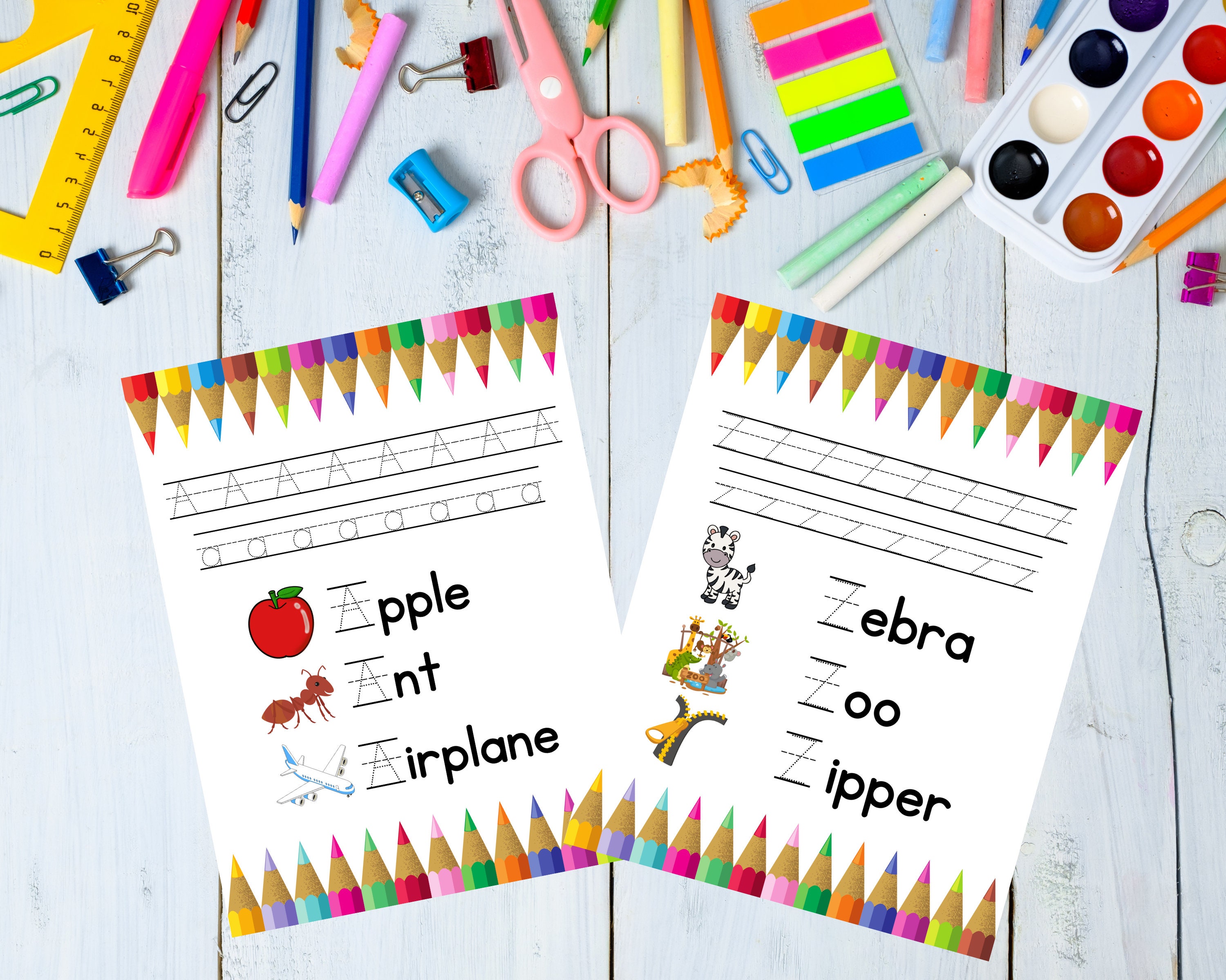 Alphabet Letter Tracing Printable Worksheet for Kids - All 26 Letters ...