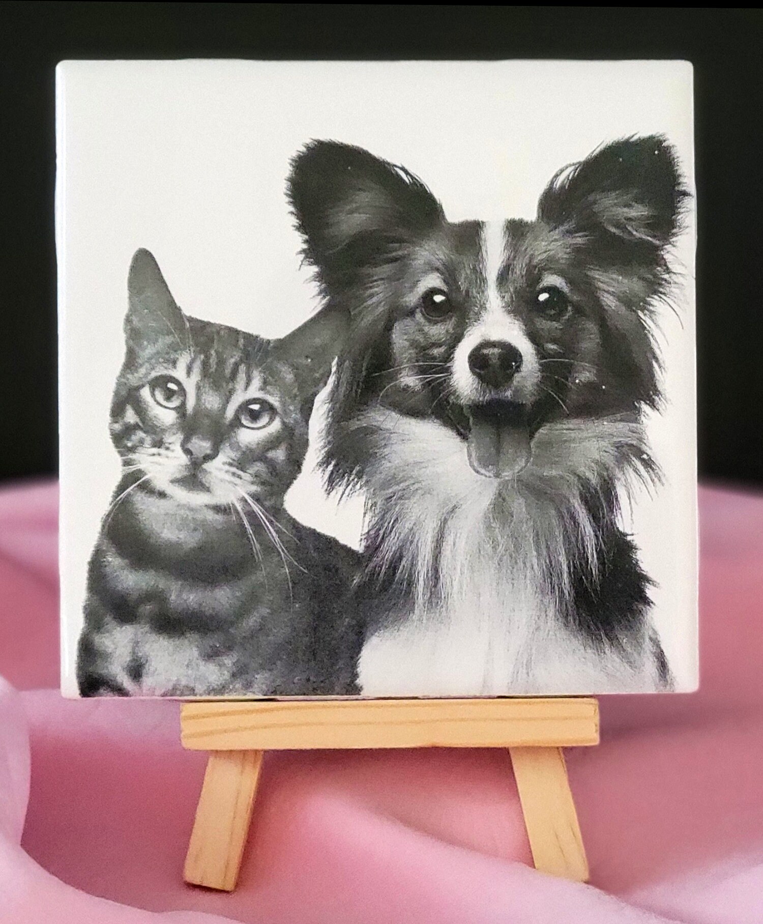 Laser Engraved Photo on White Tile. Custom Laser Engraved Ceramic Tile ...