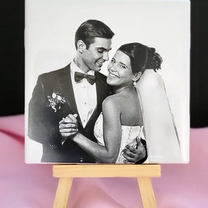 Laser Engraved Photo on White Tile. Custom Laser Engraved Ceramic Tile ...